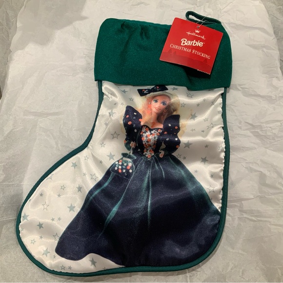 Mattel | Holiday | Vintage Barbie Christmas Stocking 995 Green Holiday ...